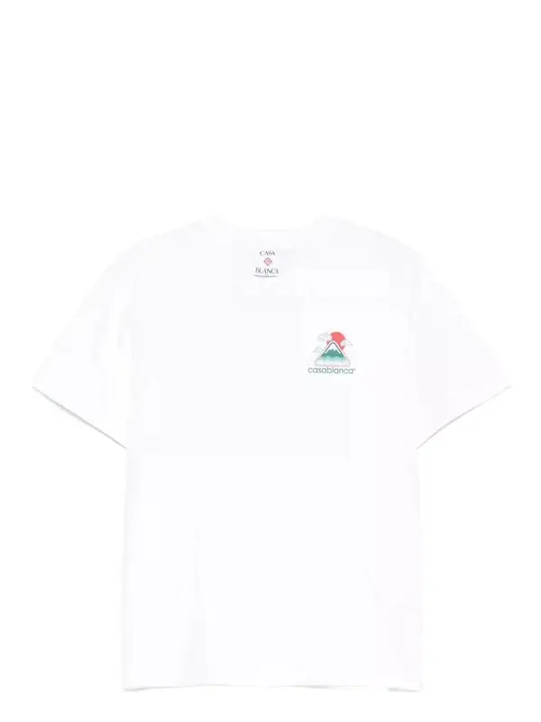 Casablanca Montagne Organic-cotton T-shirt - White