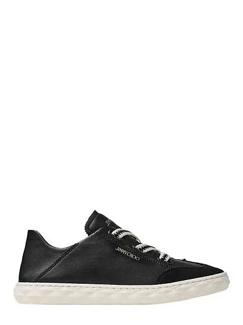 JIMMY CHOO Diamond Light Flex Leather Low-top Trainers - V Black Mix