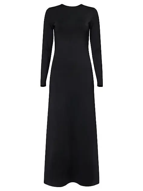 Bottega Veneta Open-back Chain-embellished Stretch-woven Midi Dress - Black