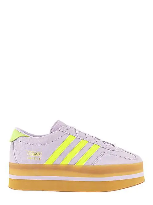 Adidas Gazelle Stack Suede Low-top Trainers - Ice Lavender Solar Yello