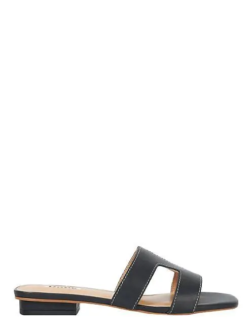 DUNE Loupe Wide-fit Leather Sandals - Black Leather