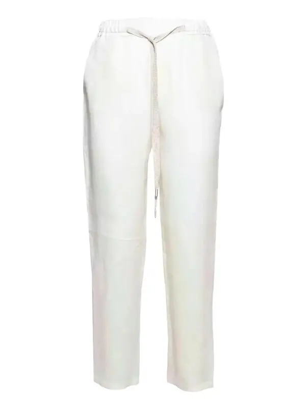 BARBA NAPOLI Drawstring-waist Trousers - White