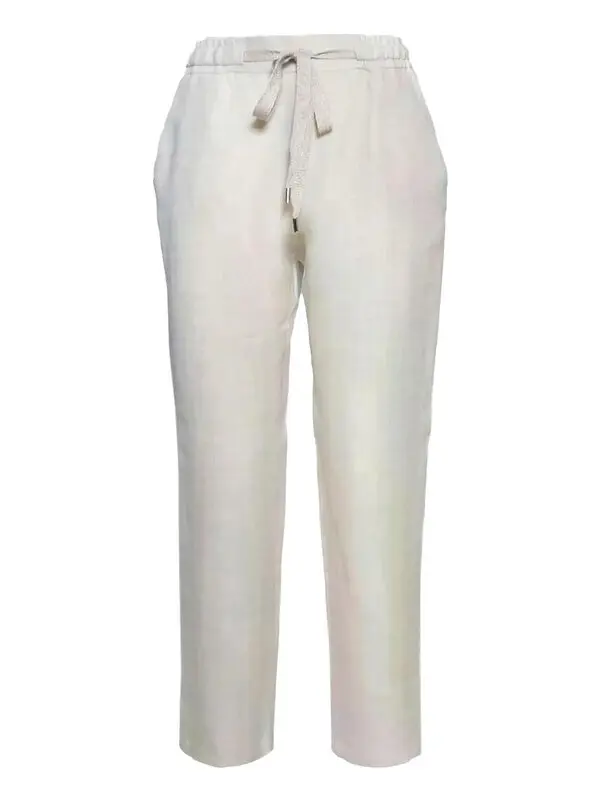 BARBA NAPOLI Drawstring-waist Trousers - White