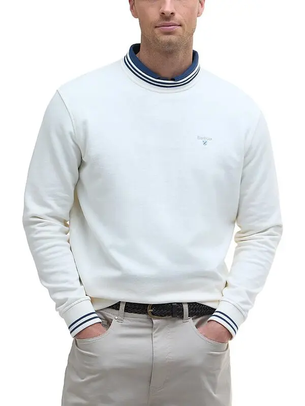 Barbour Regular Fit Crewneck Sweater - Whisper White