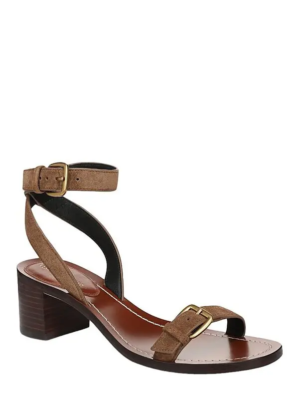 Veronica Beard Elia Leather Sandals - Hazelwood
