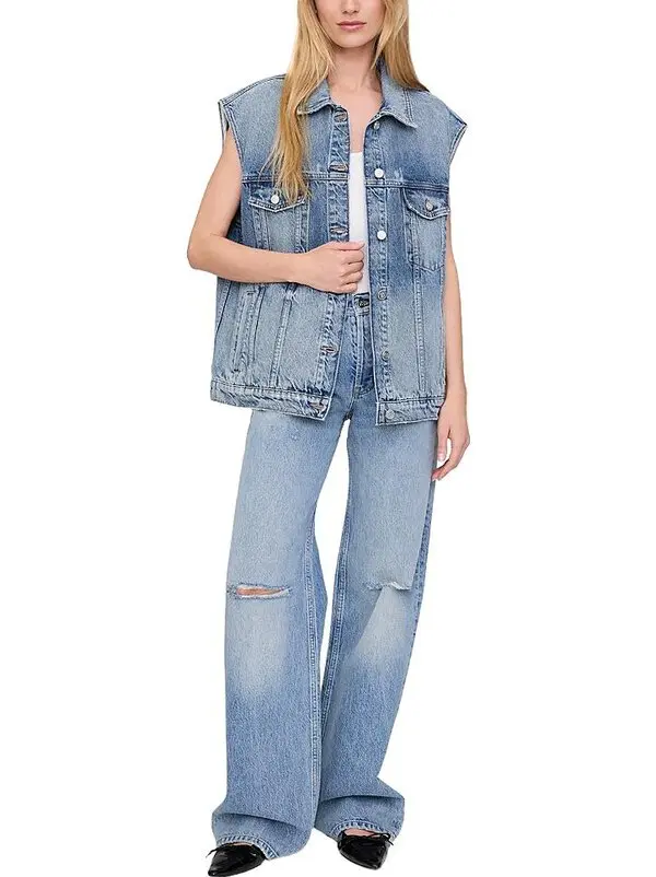 ANINE BING Rory Denim Vest - Vintage Blue