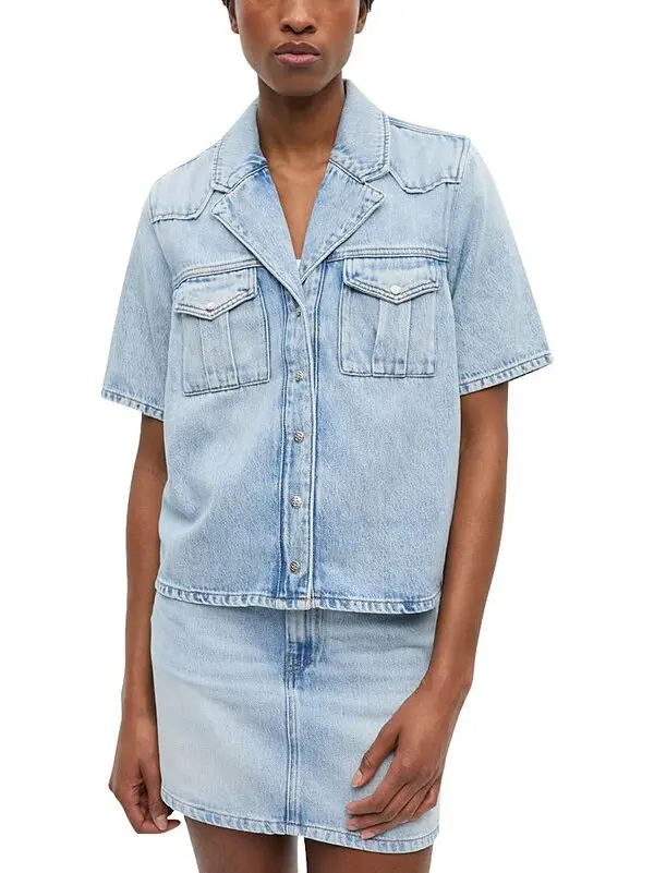 GANNI Denim Shirt - Light Blue