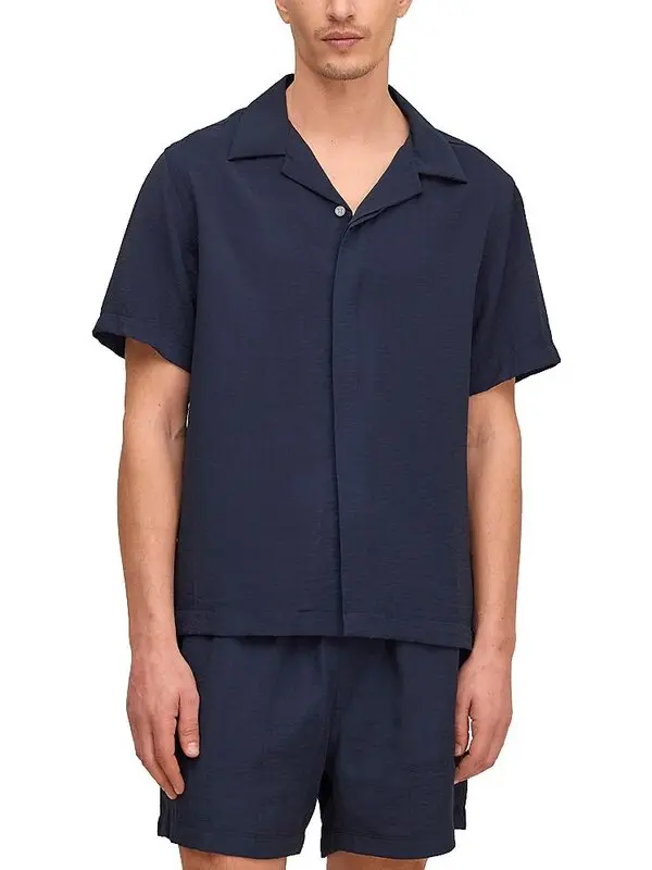 Nn07 Hank 5971 Regular Fit Camp Shirt - Deep Navy