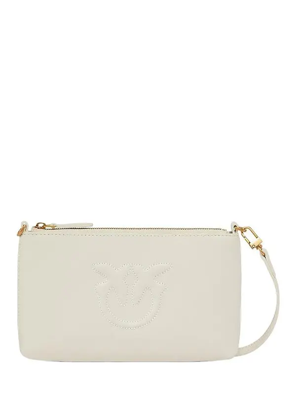 Pinko Mini Leather Wristlet - White