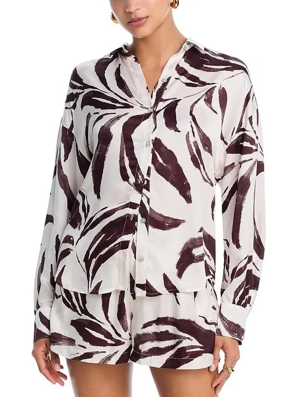 Bella Dahl Oversized Shirt - Moroccan Palm Print
