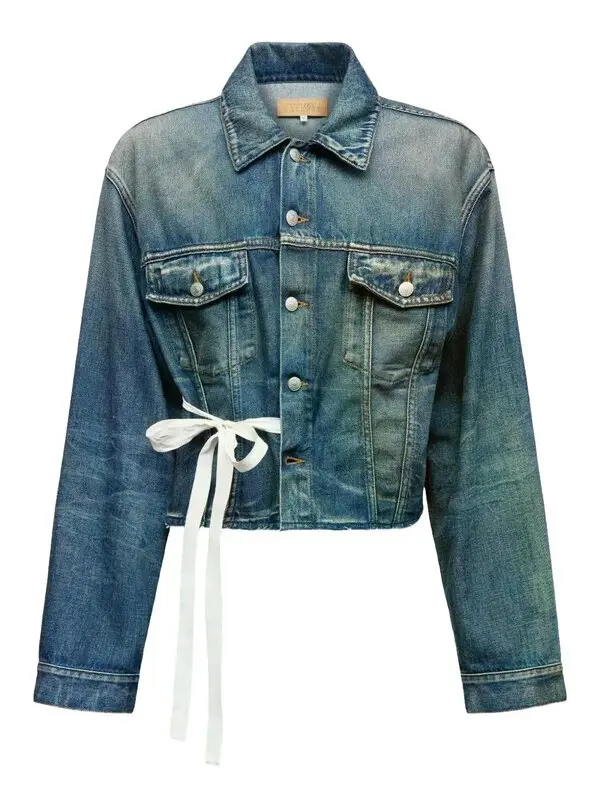 MAISON MARGIELA Belted Denim Jacket - Blue