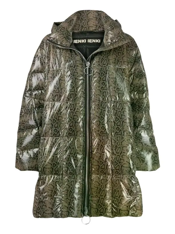IENKI IENKI Printed Puffer Jacket - Brown