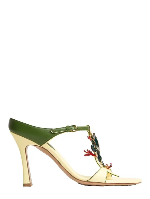 Bottega Veneta Frog-embellished Leather Sandals - Green