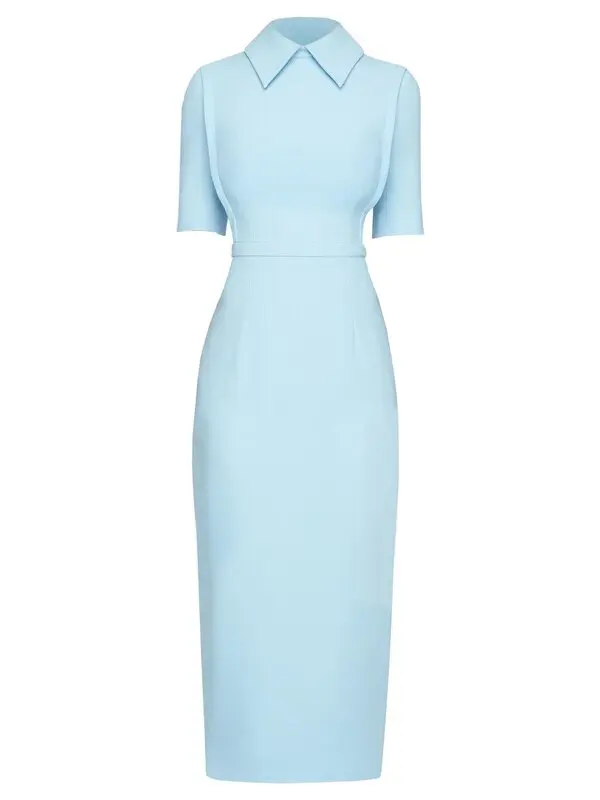EMILIA WICKSTEAD Valletta Midi Dress - Blue