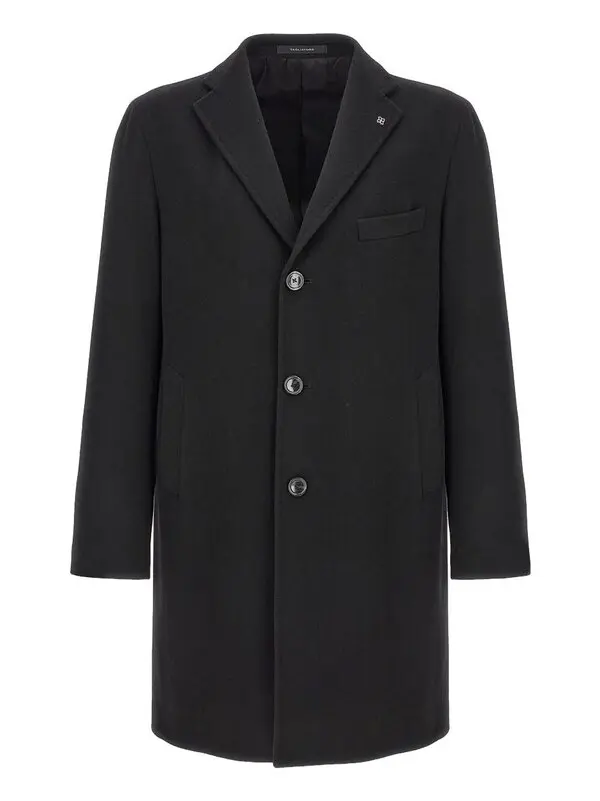 Tagliatore Single-breasted Wool And Cashmere Coat - Black