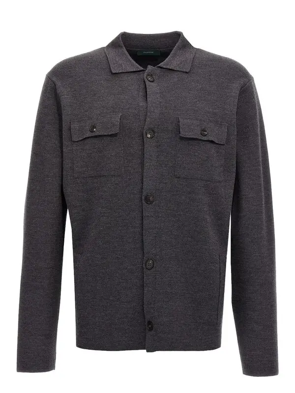 ZANONE Wool Cardigan - Gray