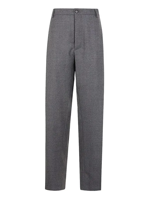 MAISON MARGIELA Wide Leg Wool Pants - Grey