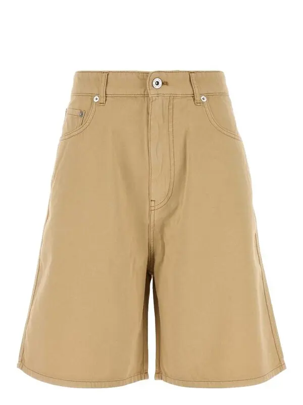 Miu Miu Cotton Bermuda Shorts - Beige O Tan