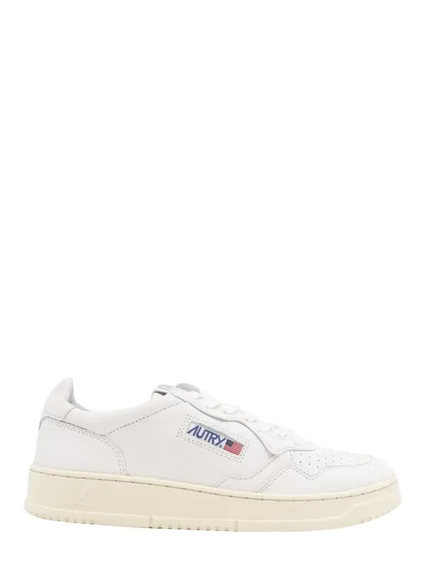 AUTRY 01 Low Goat Leather Sneakers - White