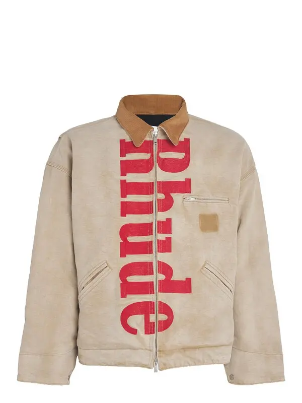 Rhude Cotton Padded Field Jacket - Beige