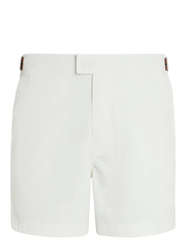 Zegna 232 Road Brand Mark Swim Trunks - White