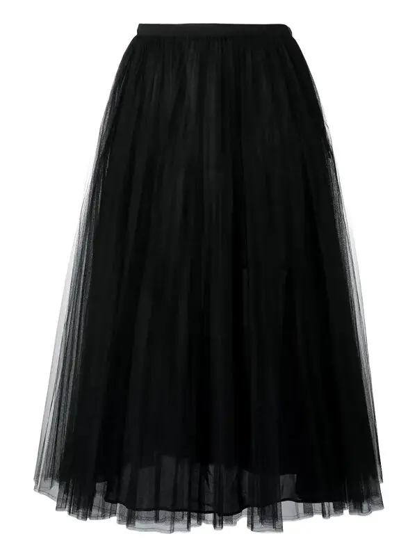 Valentino Garavani A-line Tulle Skirt - Black