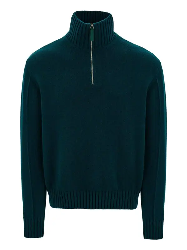 FERRAGAMO High Neck Cashmere Pullover - Green