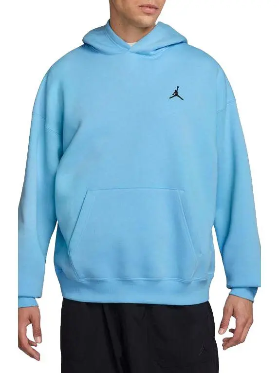 JORDAN Brooklyn Oversized French Terry Hoodie - Blue Chill/black