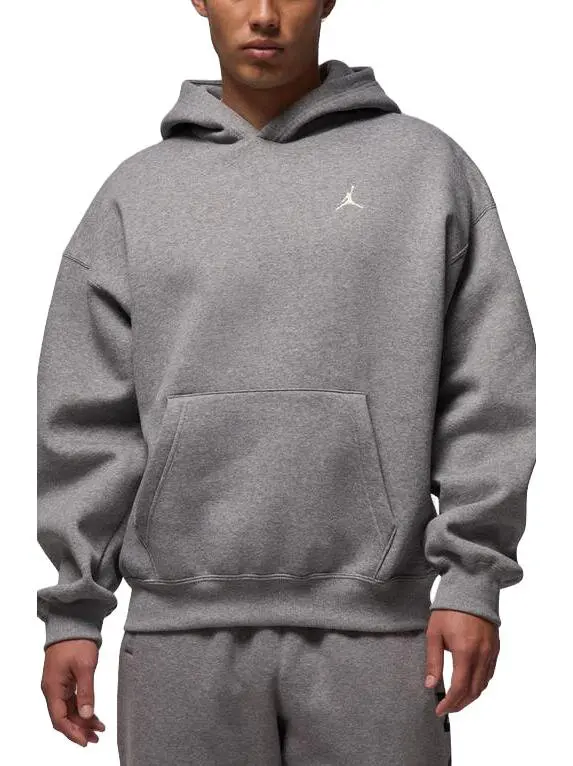 JORDAN Brooklyn Oversized French Terry Hoodie - Carbon Heather/ Sail