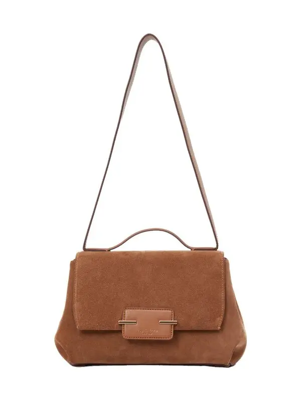 Rag & Bone Realm Suede Top Handle Bag - Golden Brown