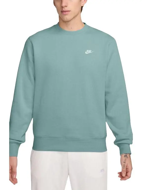 Nike Club Brushed Fleece Crewneck Sweatshirt - Cannon/white