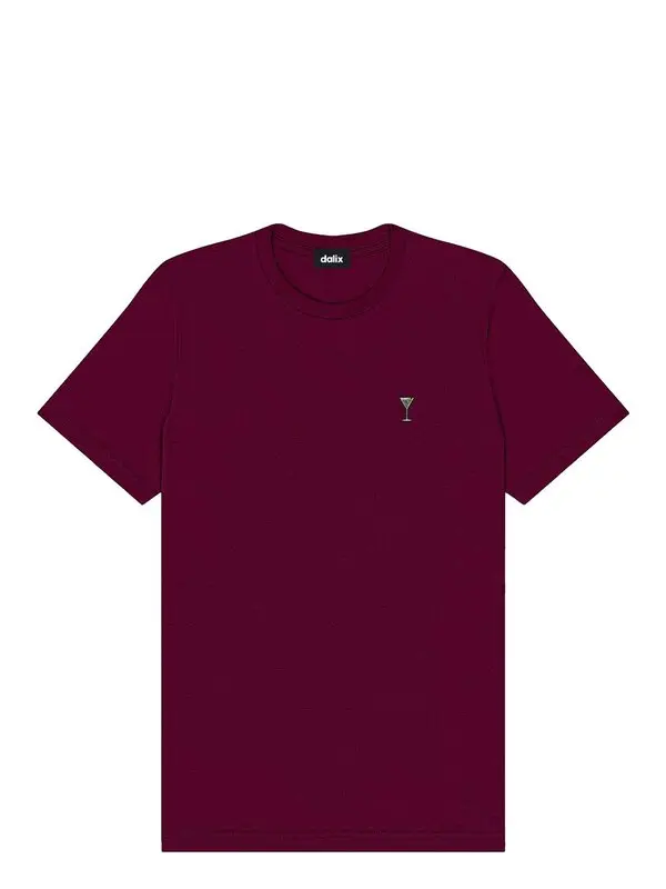 DALIX Martini Cotton Tee - Maroon