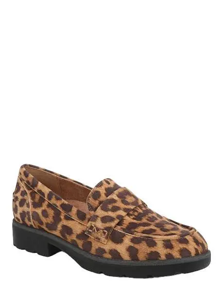 Vionic Leather Loafer - Tan Leopard