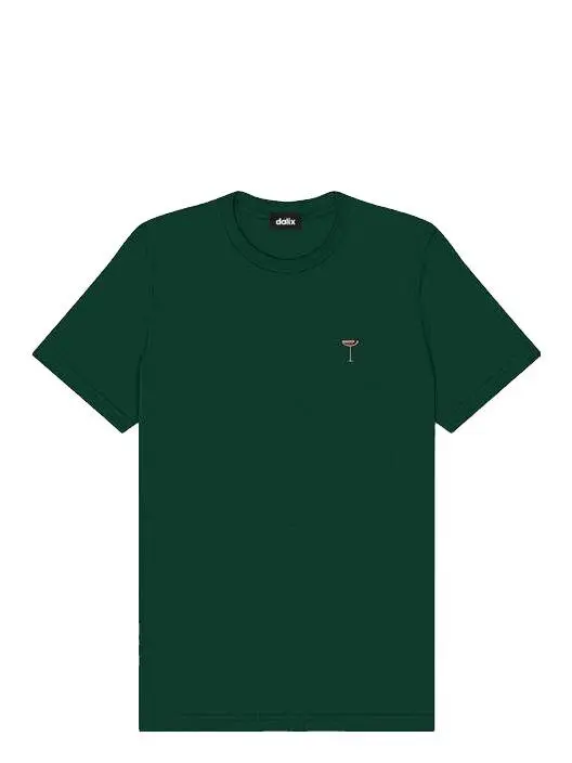 DALIX Coffee Martini Midweight Tee - Forest Green