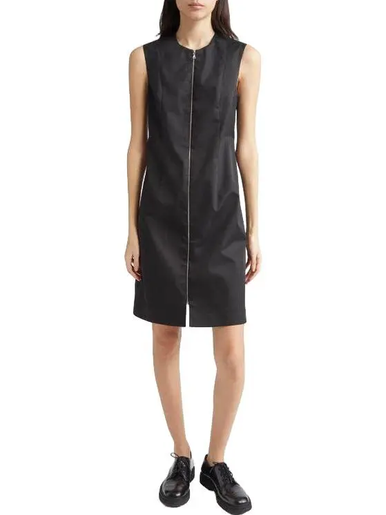 Partow Brooke Sleeveless Zip-up Dress - Black