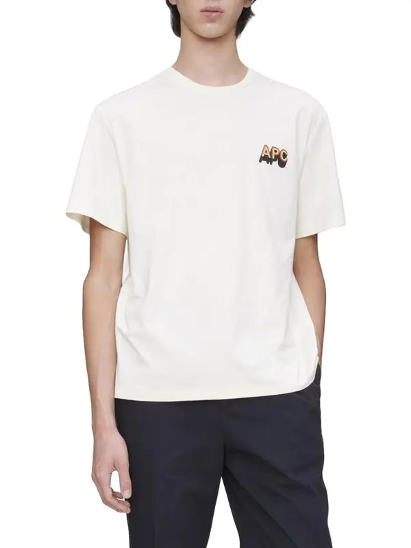 A.p.c. 70s Logo Graphic T-shirt - Ecru