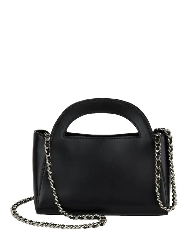 WE-AR4 The Moonlight Leather Top Handle Bag - Black