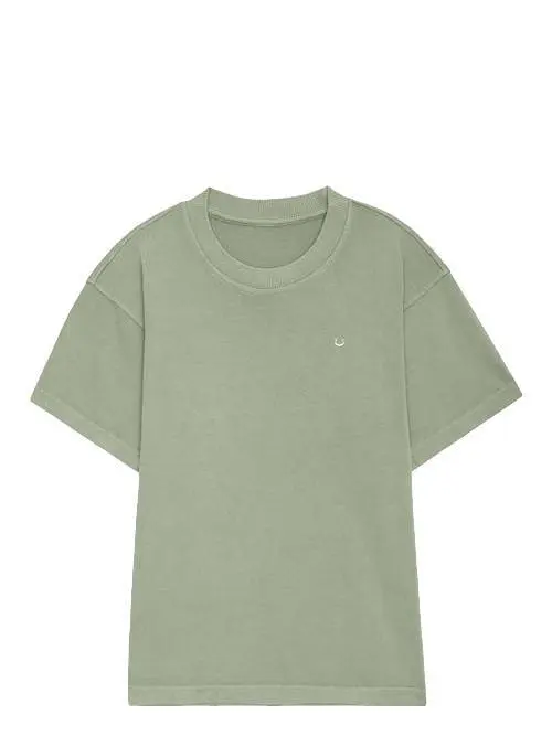 DALIX Lil Smile Heavyweight Pigment Dye Tee - Oil Green