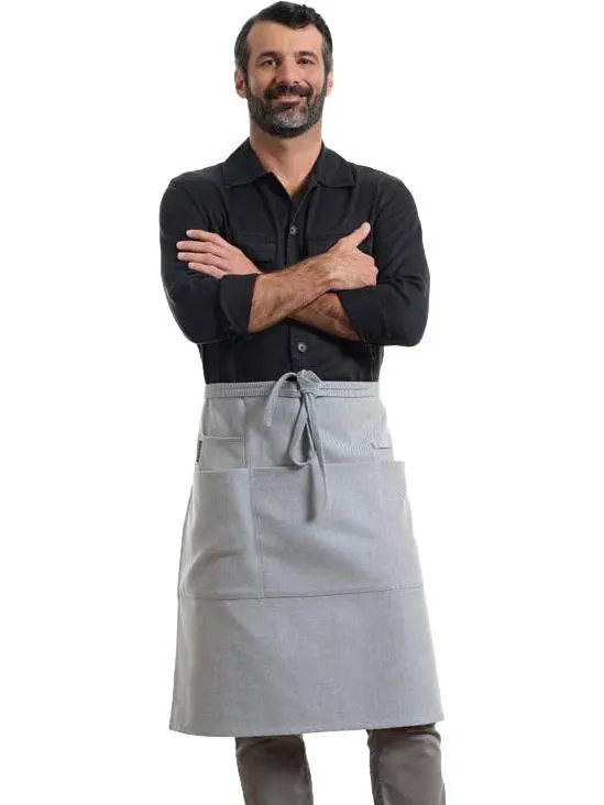 MEEMA Bistro Apron With Pockets - Blue