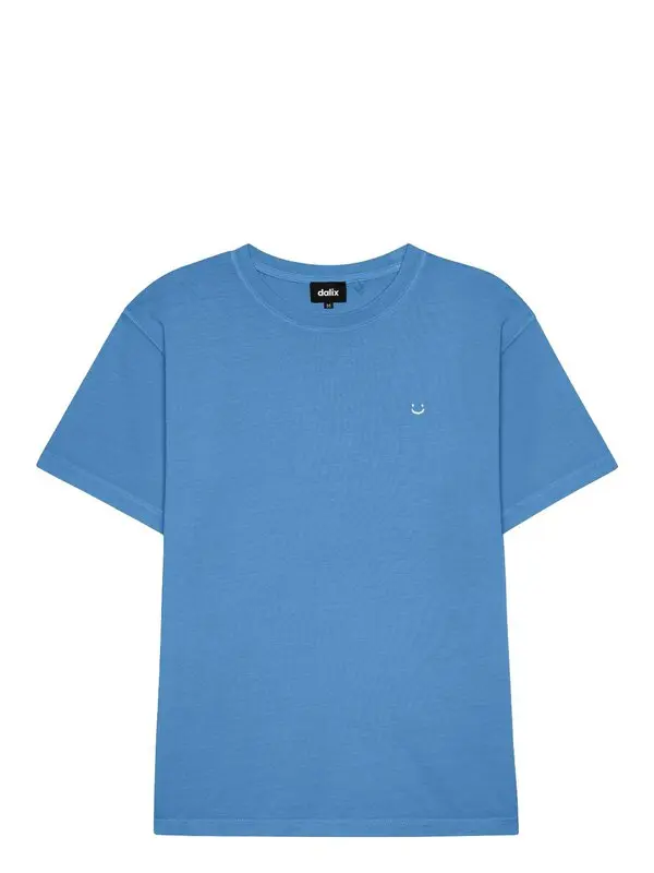 DALIX Lil Smile Midweight Garment Dye Tee - Blue