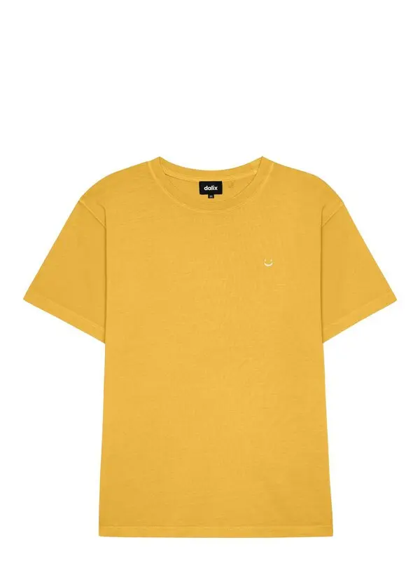 DALIX Lil Smile Midweight Garment Dye Tee - Old Gold