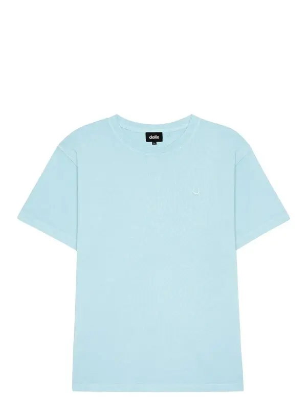 DALIX Lil Smile Midweight Garment Dye Tee - Sky Blue
