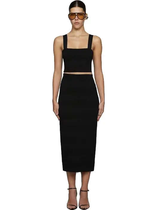 ET OCHS Remi Knit Midi Skirt - Black