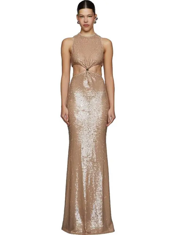 ET OCHS Tashi Sequin Gown - Nude
