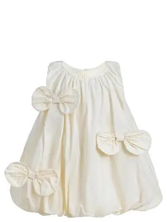 MIMI TUTU Sleeveless Bow Dress - Ivory