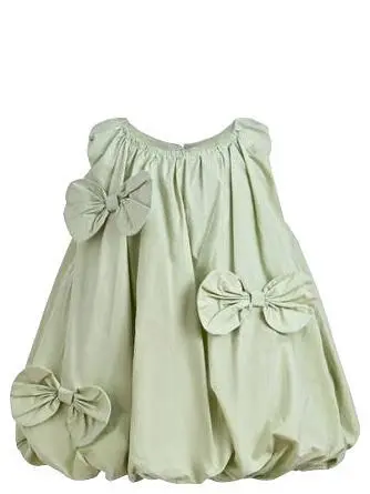 MIMI TUTU Sleeveless Bow Dress - Sage