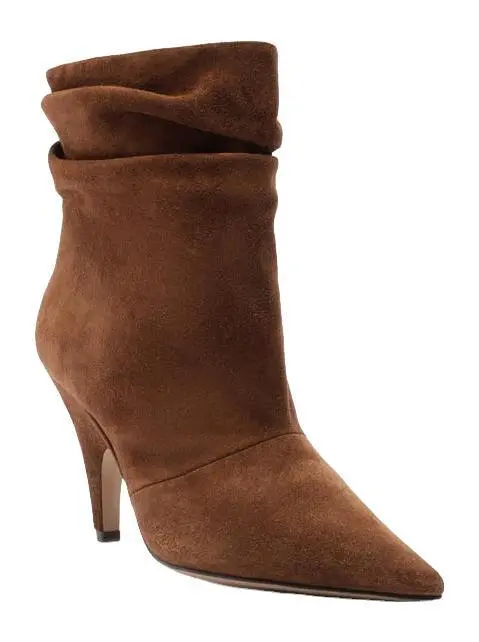 ALEXANDRE BIRMAN Tati Pointed Toe Slouch Bootie - Rich Brown