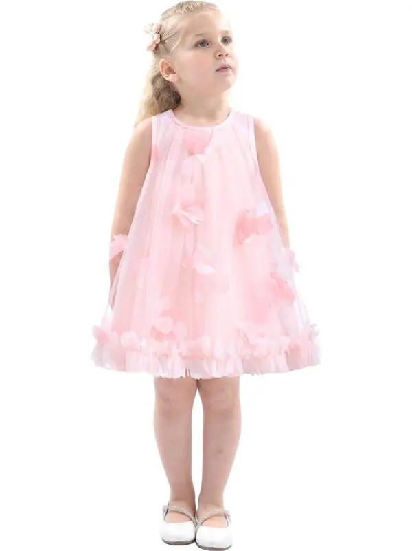 MIMI TUTU Blooming Tulle Sleeveless Dress - Pink