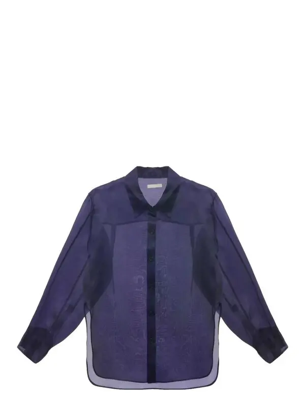 Khaite Sheer Oversized Shirt - Purple