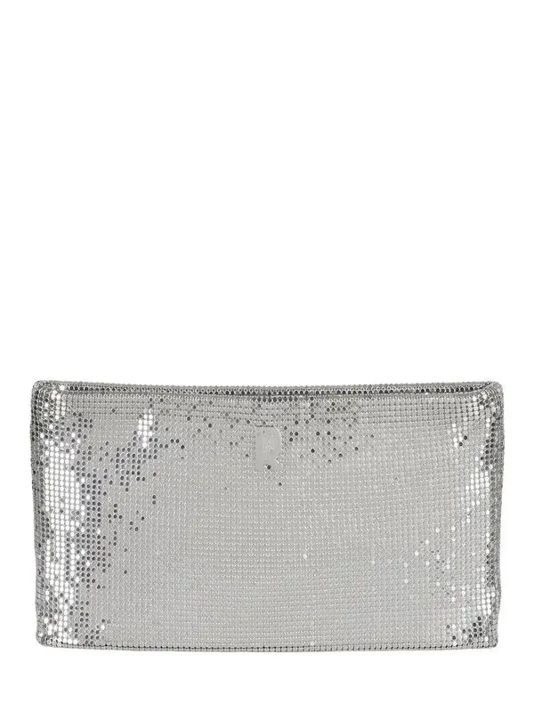Rabanne Metal Mesh Clutch - Silver